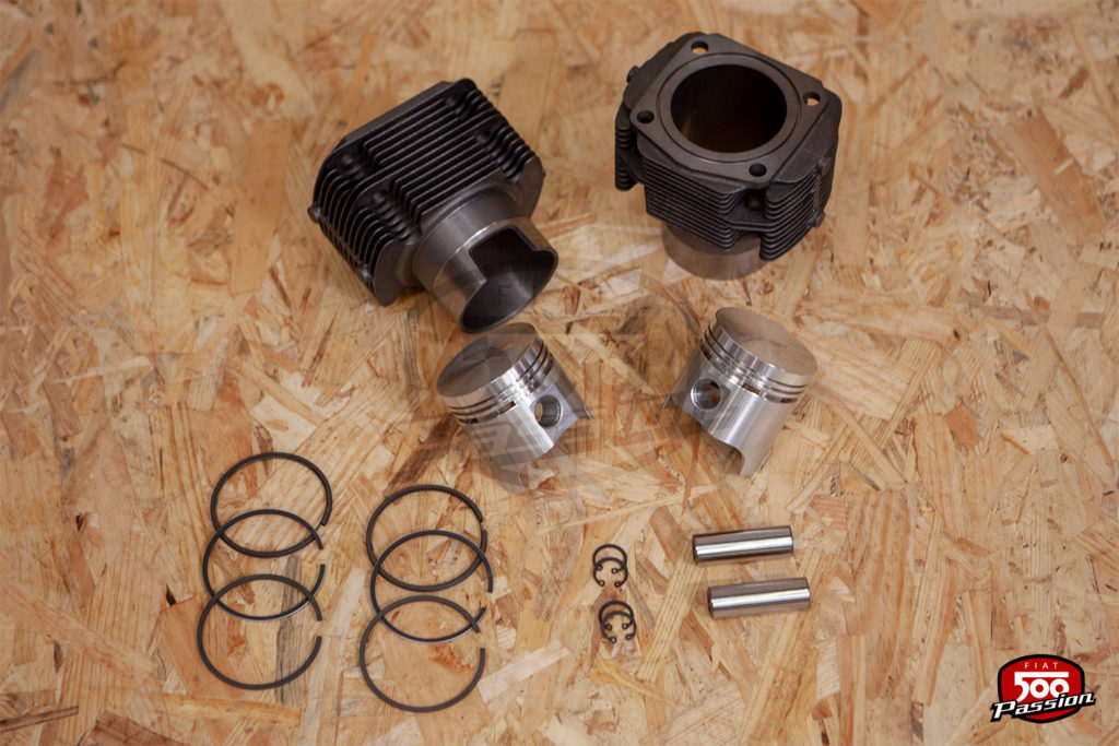 Cylindre piston segments 600 cm3 (la paire) - Fiat 500 Passion